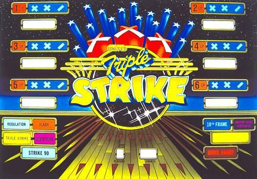 31-1193-1915 - TRIPLE STRIKE Shuffle (United) Backglass - Marco ...