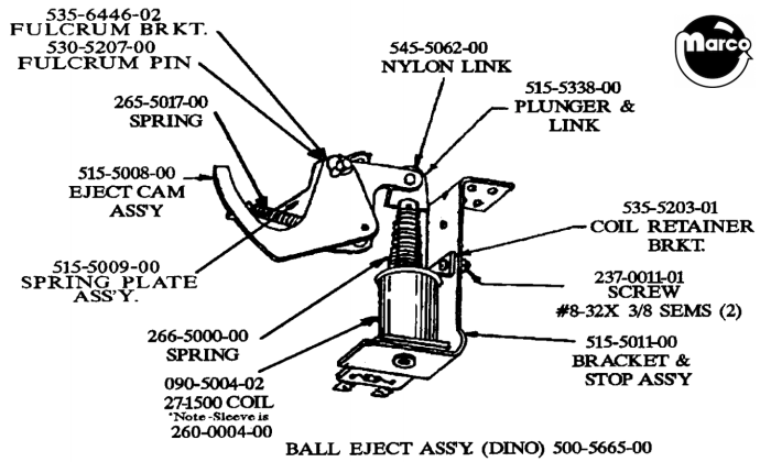 Marco Specialties Pinball Parts