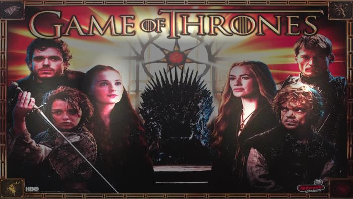 830-52G4-00 - GAME OF THRONES PRO (Stern) Translite - Marco Specialties Pinball Parts