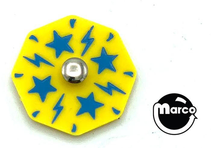 A-14396-YB - Target face - octagon stars & bolts yellow/blue