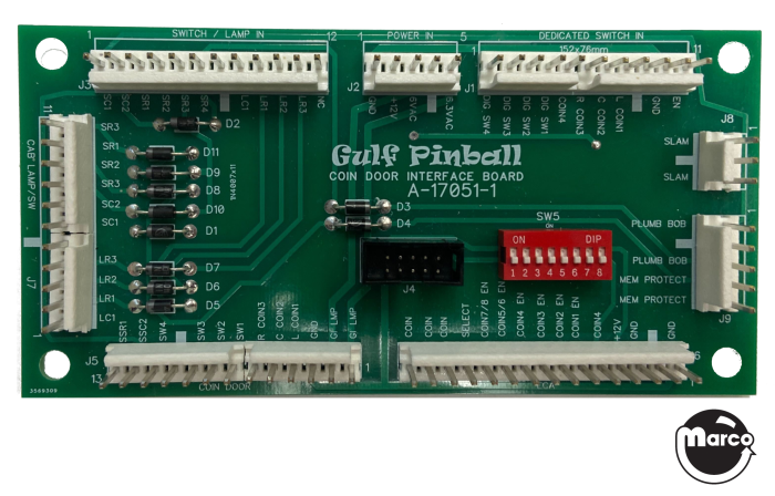 A-17051-1-GP - Coin door interface board WPC 5768-13756-01 - Marco ...