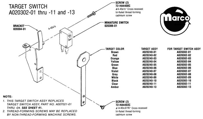 A020302-01 - Target switch assembly Atari octagon