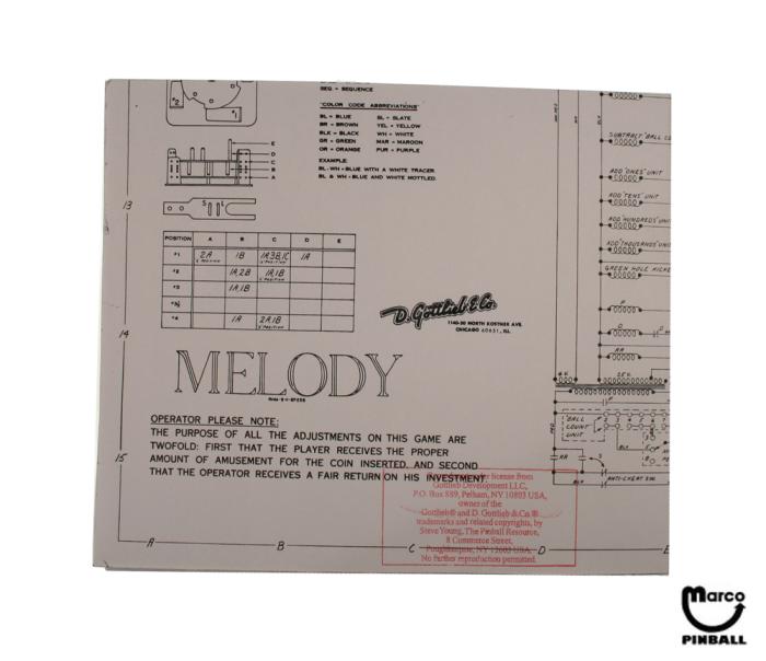 DOC2743 - MELODY (Gottlieb) Schematic