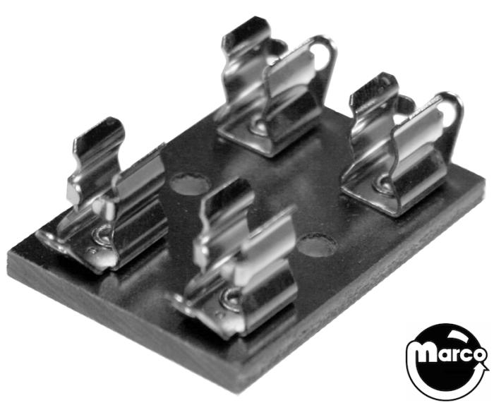 FHSM2 - Double fuse holder with molded base holds 1/4 x 1-1/4 inch fuses