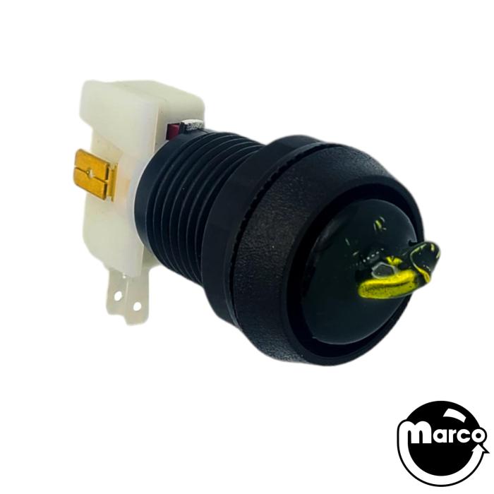 PBA1G-ALIEN - Green 1 inch lighted pushbutton featuring a miniature Alien